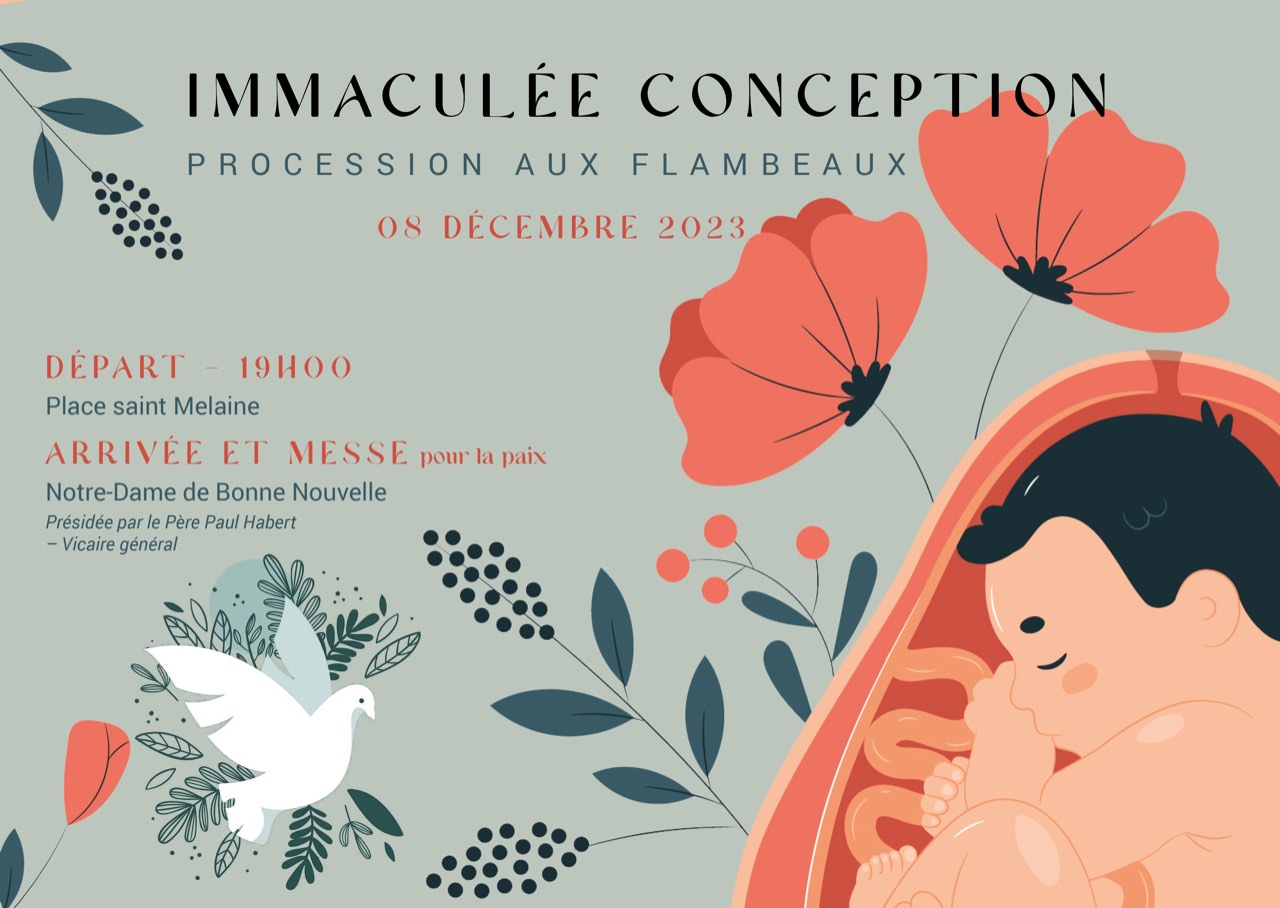 Fête de l'immaculée conception - Procession aux Flambeaux • Paroisse Notre Dame de Bonne Nouvelle