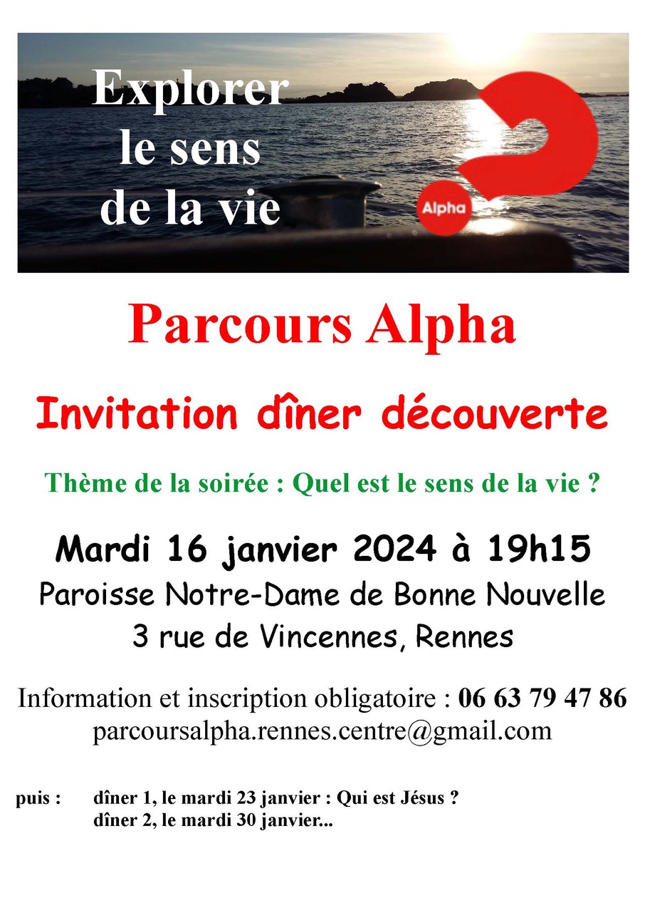 Parcours Alpha, diner découverte le 16 janvier • Paroisse Notre Dame de ...